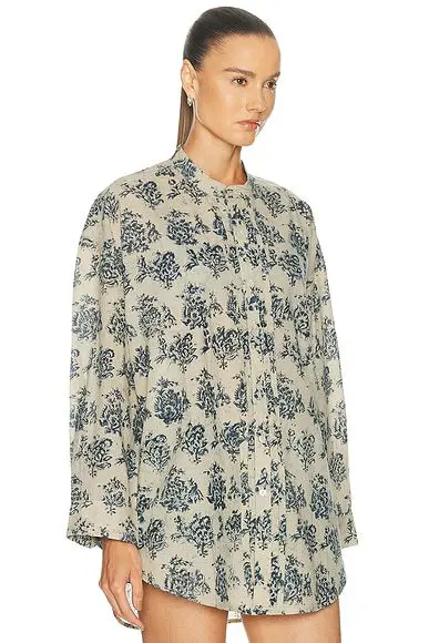 R13 Pleated Front Shirt
