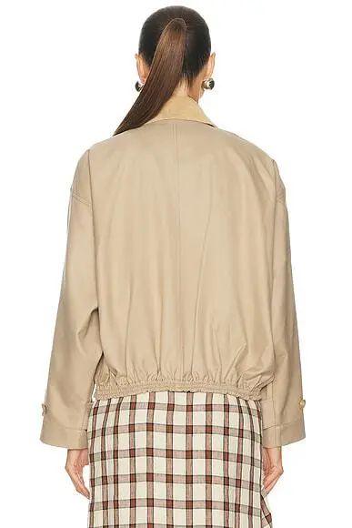 RÓHE Suede Collar Blouson Jacket