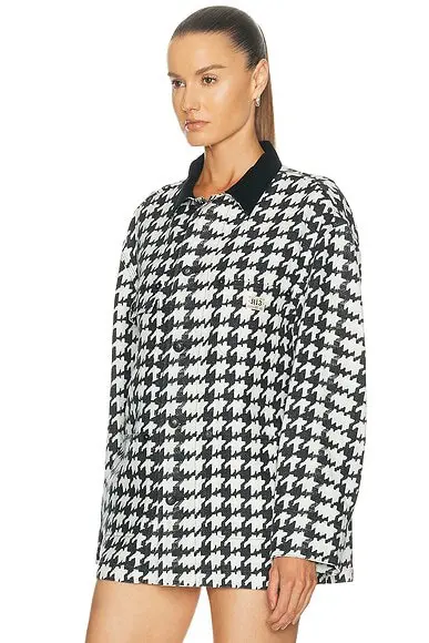 R13 Evelyn Chore Jacket Houndstooth