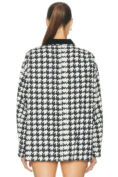 R13 Evelyn Chore Jacket Houndstooth