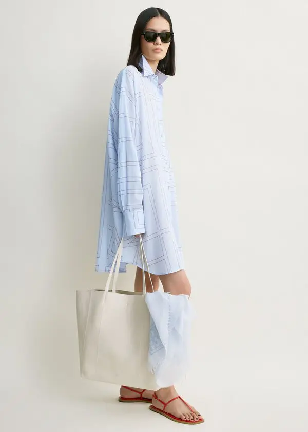 TOTEME Long Printed Shirt - Blue