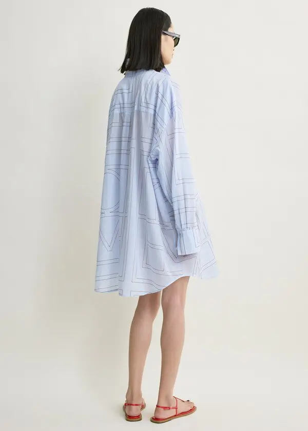 TOTEME Long Printed Shirt - Blue