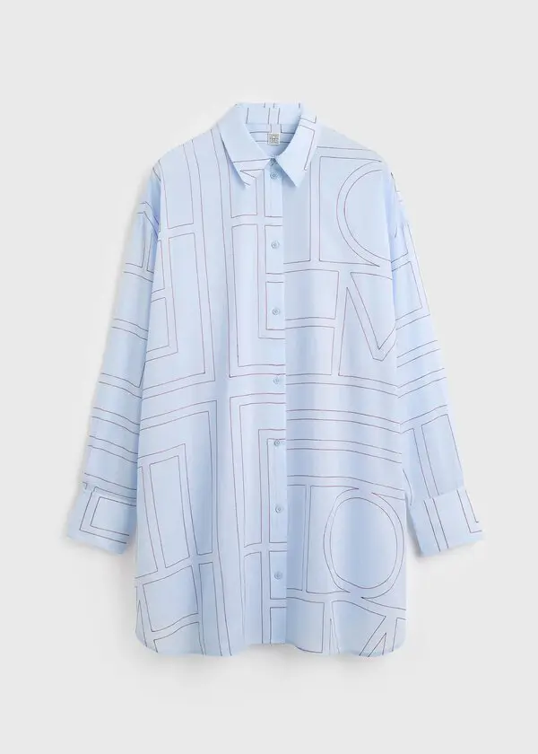 TOTEME Long Printed Shirt - Blue