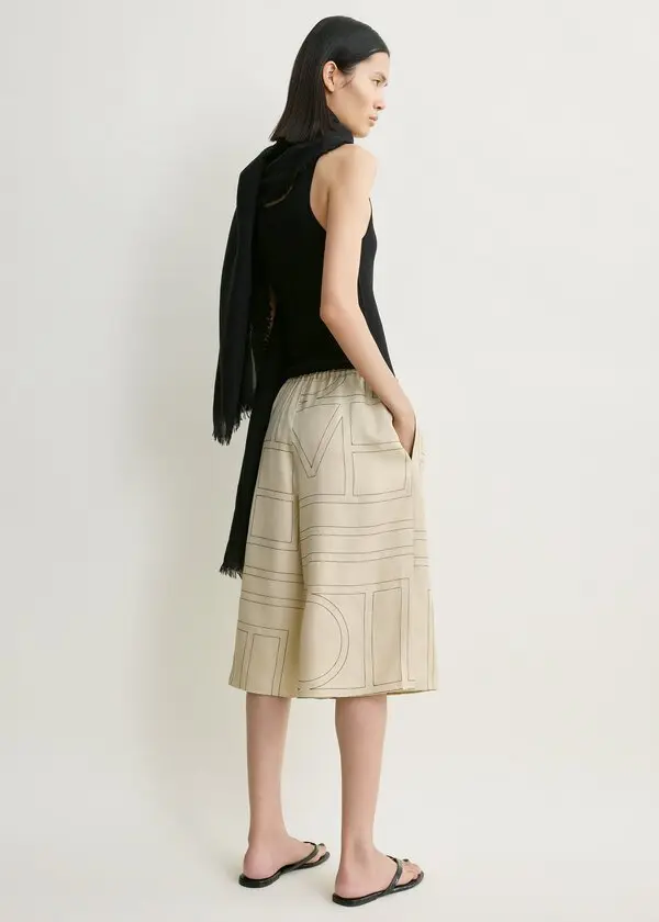 TOTEME Monogram Silk Pj Culottes