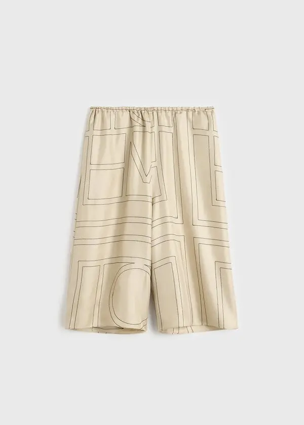 TOTEME Monogram Silk Pj Culottes