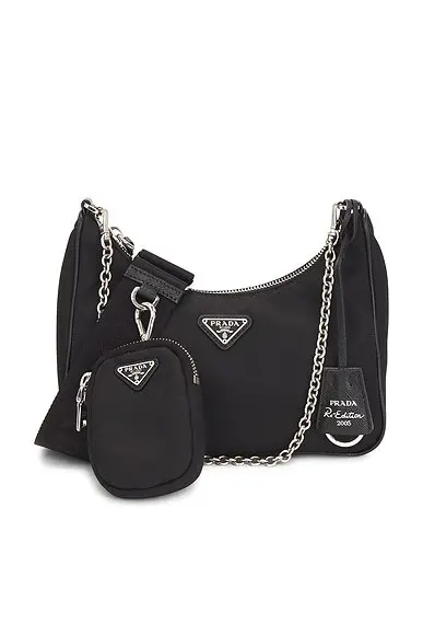 Prada Re-edition 2005 Re-nylon Shoulder Bag - Black