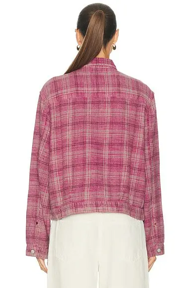 R13 Relaxed Pleated Trucker Jacket