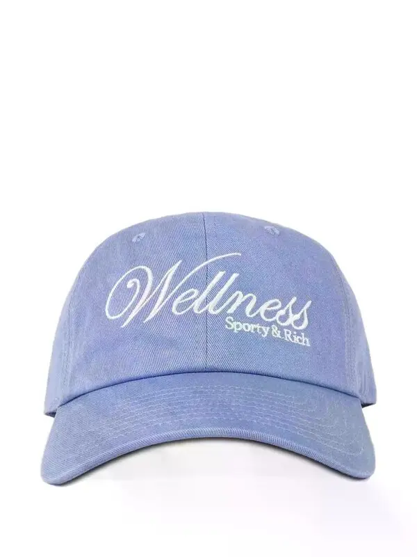 SPORTY & RICH Wellness Embroidered Baseball Cap - Blue