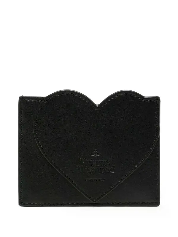 VIVIENNE WESTWOOD Heart-shaped Orb Card Holder - Black