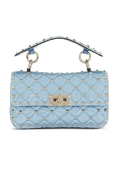 Valentino Garavani Rockstud Spike Shoulder Bag - Cloudy Blue