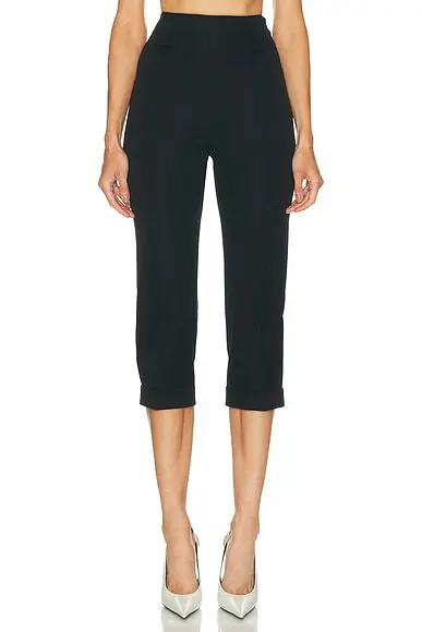 Versace Tailored Wool Capri Pants