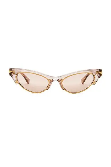 Bottega Veneta Bold Ribbon Cat Eye Sunglasses - Brown