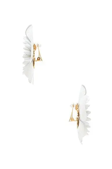 Chloé Flower Stud Earrings - Cloudy White