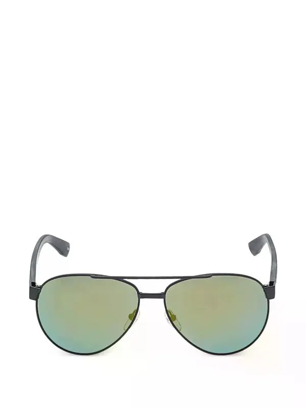 Lacoste Double-bridge Pilot-frame Sunglasses - Black