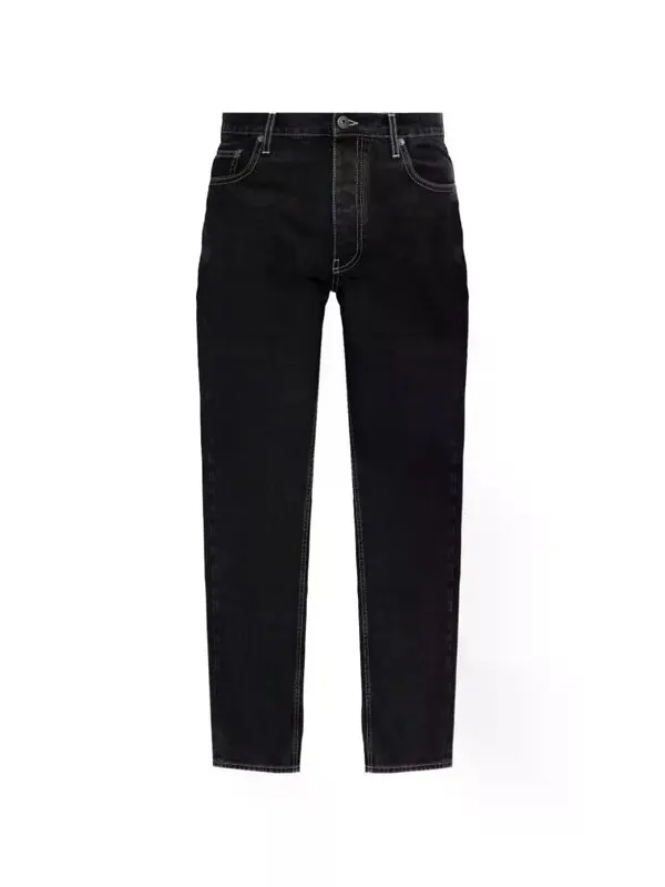 Off-White Contrast Stitch Logo Print Jeans