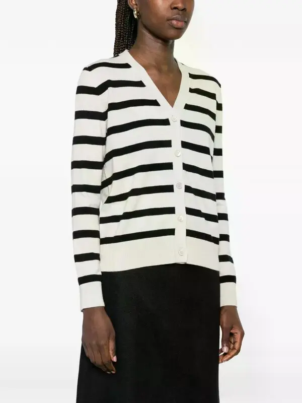 Max Mara Striped V-neck Cardigan