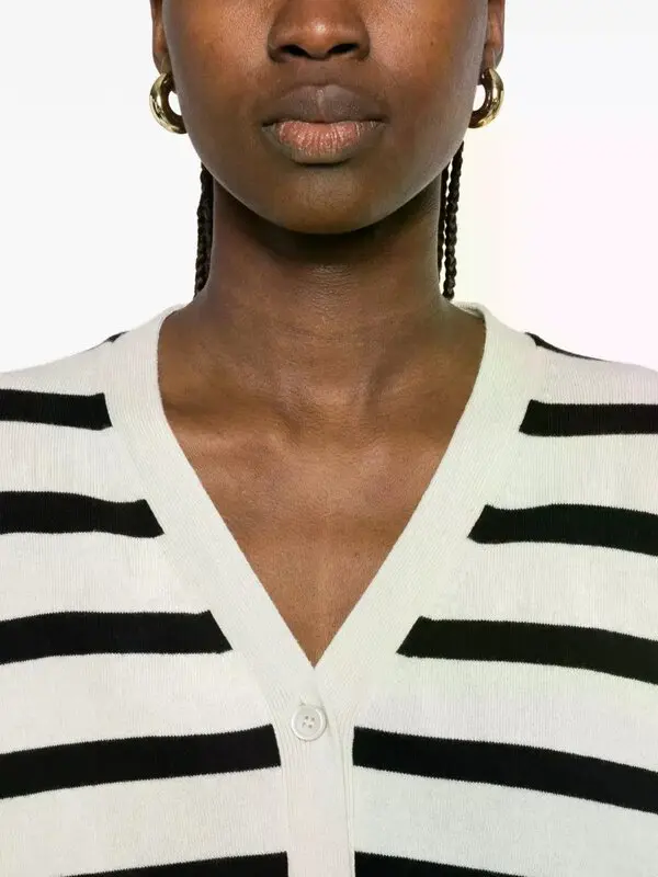 Max Mara Striped V-neck Cardigan