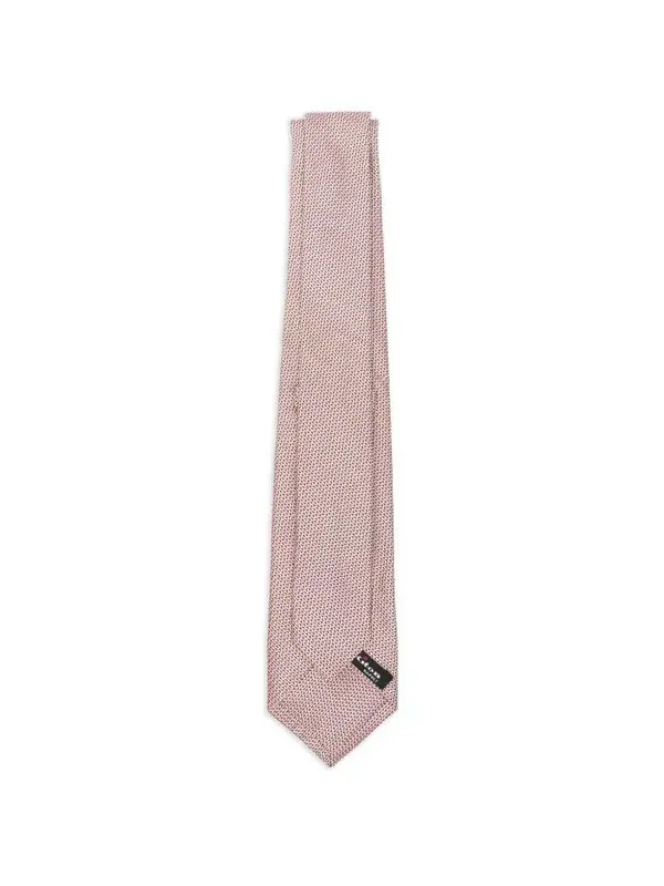 Kiton Silk Geometric Pattern Tie