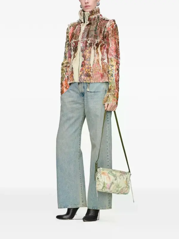 MAISON MARGIELA Fragmented Floral Zip-up Cardigan