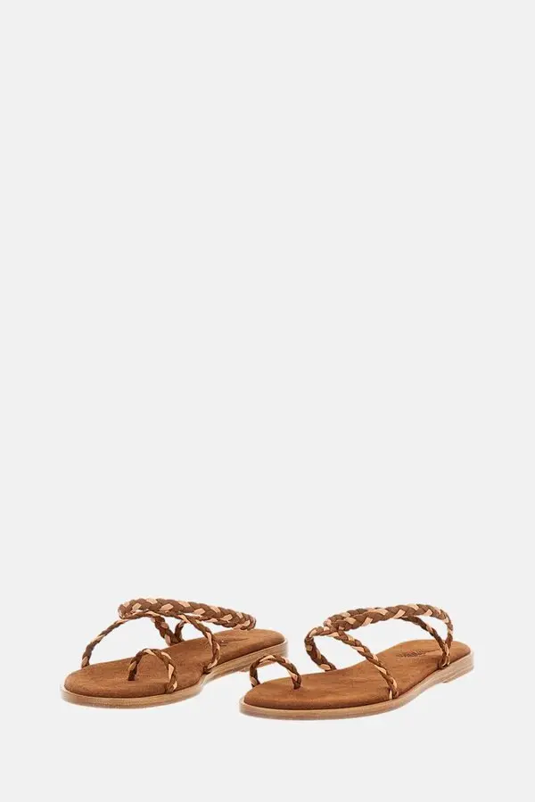 ANCIENT GREEK SANDALS Braided Suede Sandals