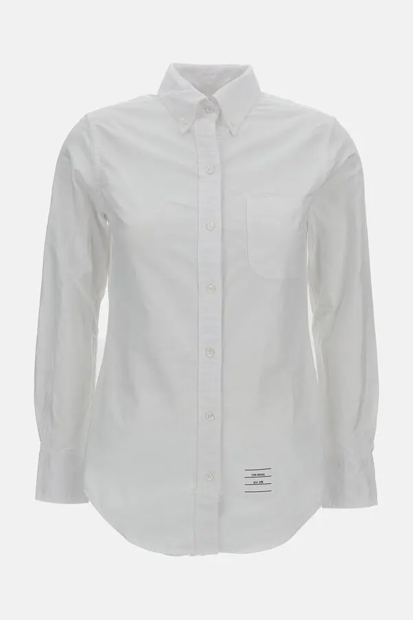Thom Browne Camicia Classica In Oxford - White