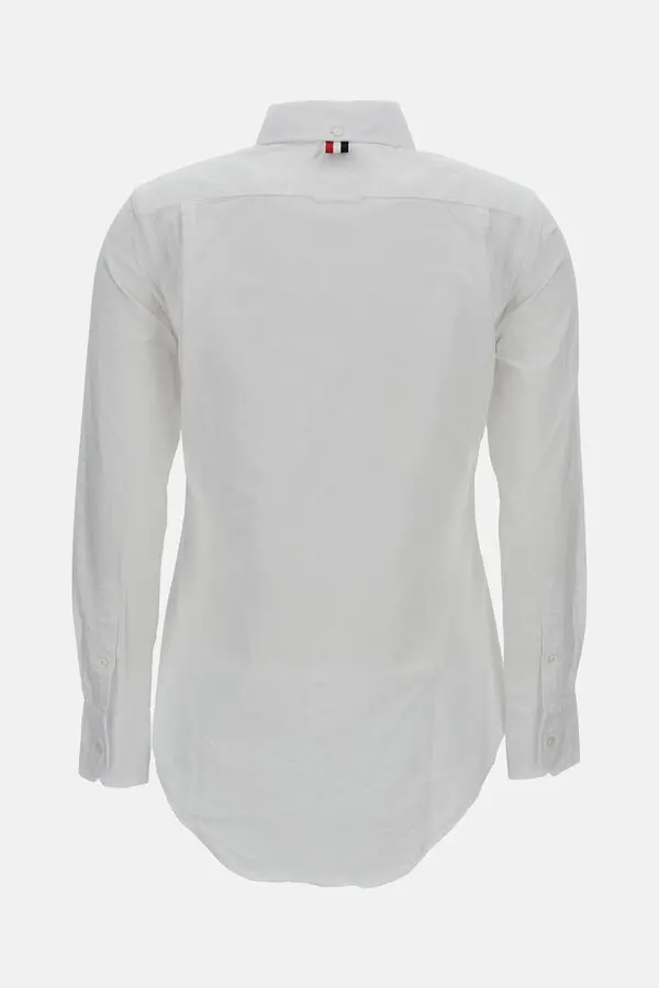 Thom Browne Camicia Classica In Oxford - White