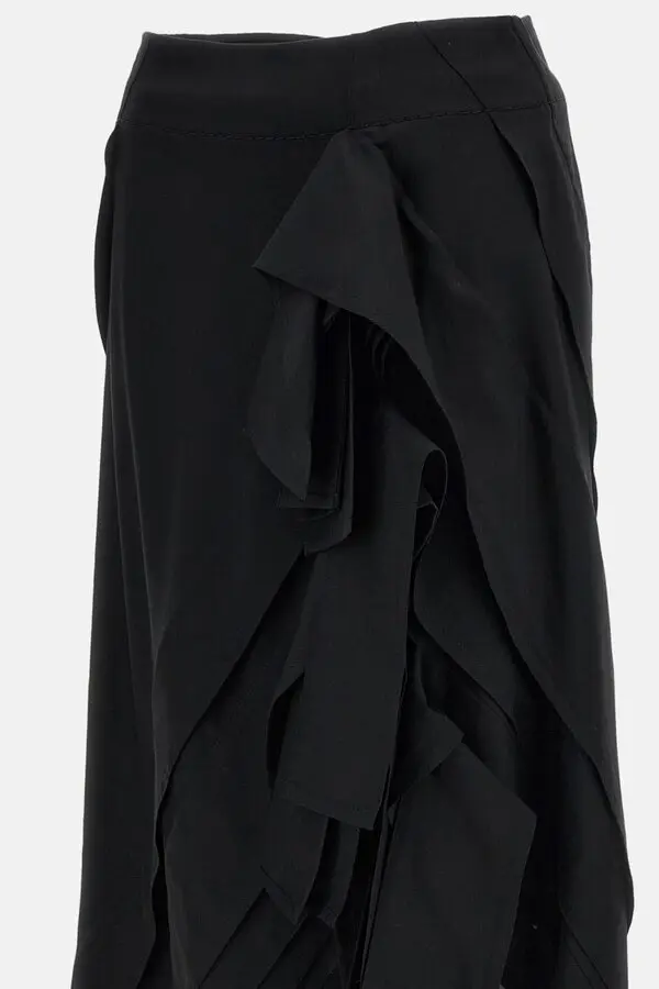 Bottega Veneta Fresco Wool Midi Skirt