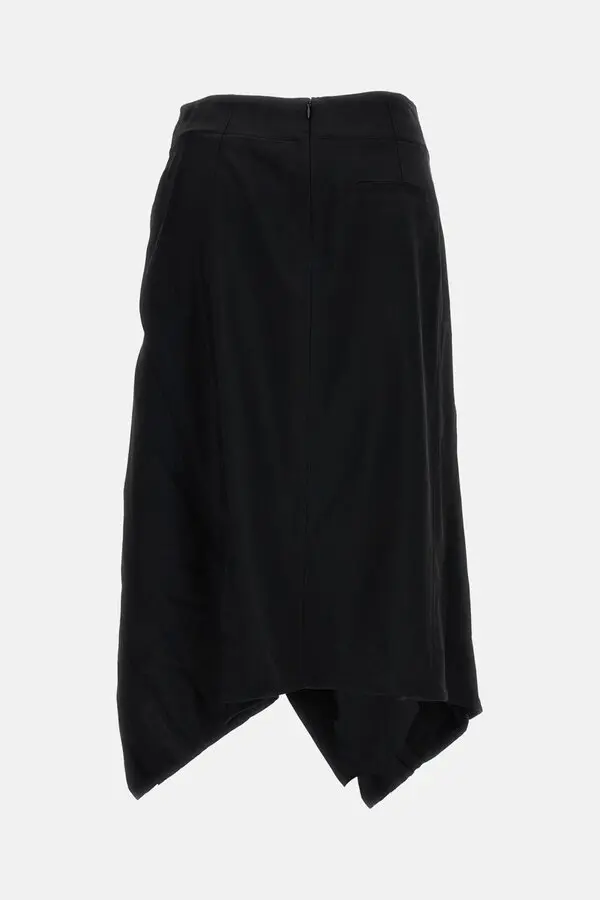 Bottega Veneta Fresco Wool Midi Skirt