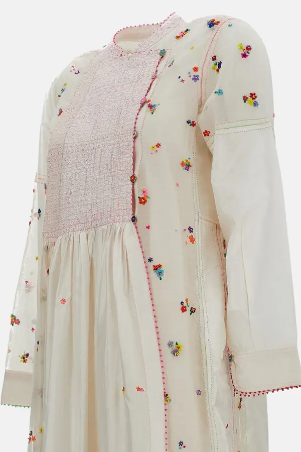 Pero Long-sleeved Dress - Bianco