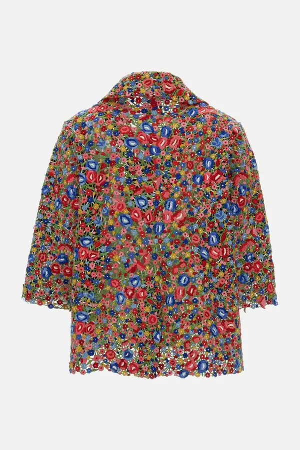 Pero Embroidered Double-breasted Blazer