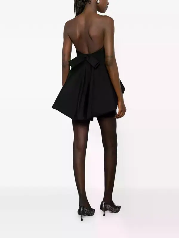 Balenciaga Mini Balloon Dress With Bow Detail
