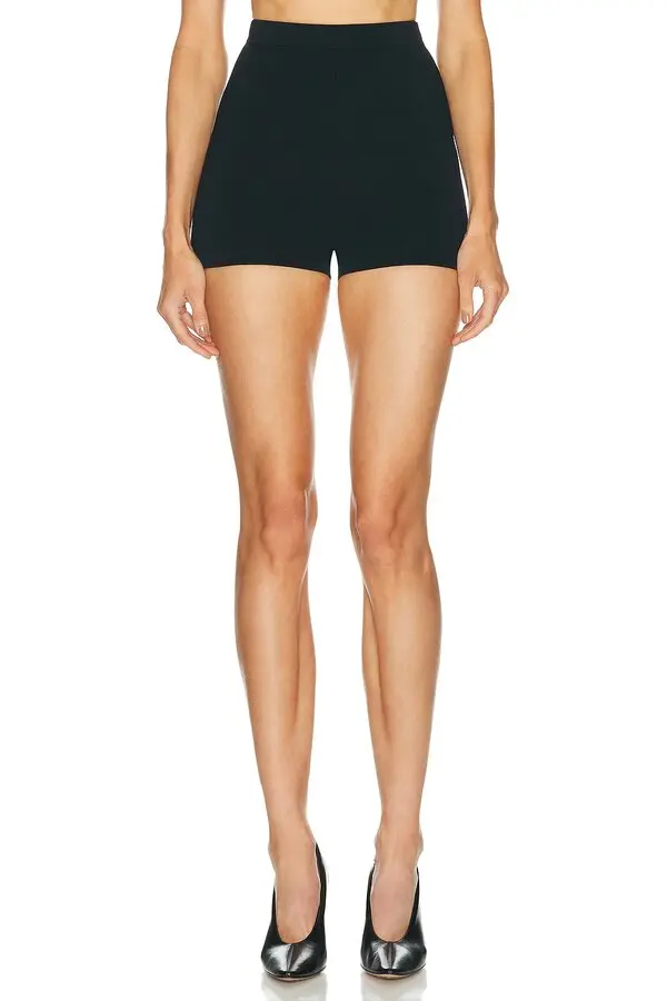 SKIMS Refined Knit High Waist Short - Obsidian