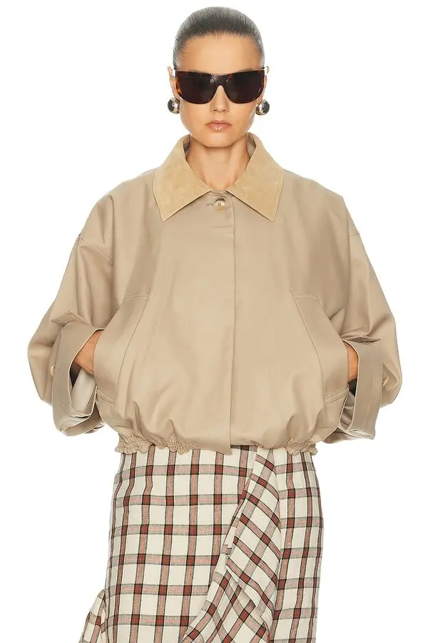 RÓHE Suede Collar Blouson Jacket