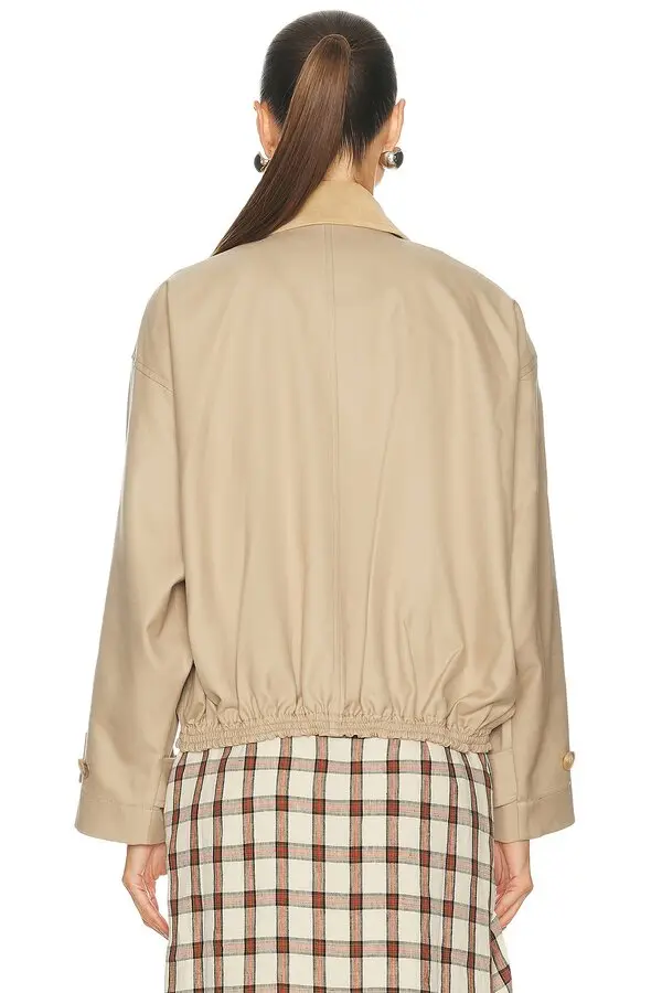 RÓHE Suede Collar Blouson Jacket