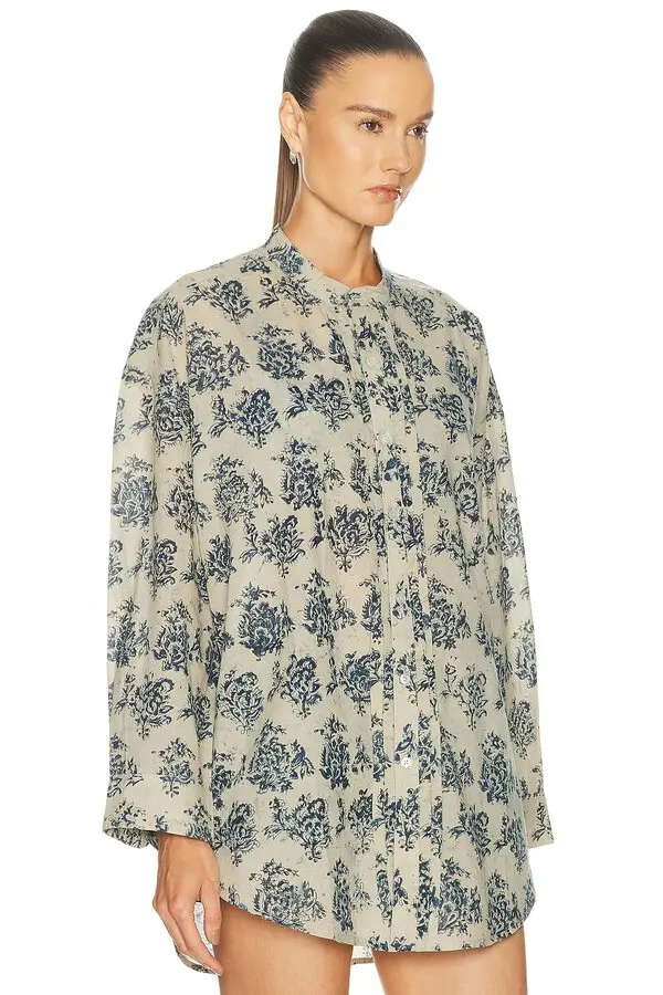 R13 Pleated Front Shirt