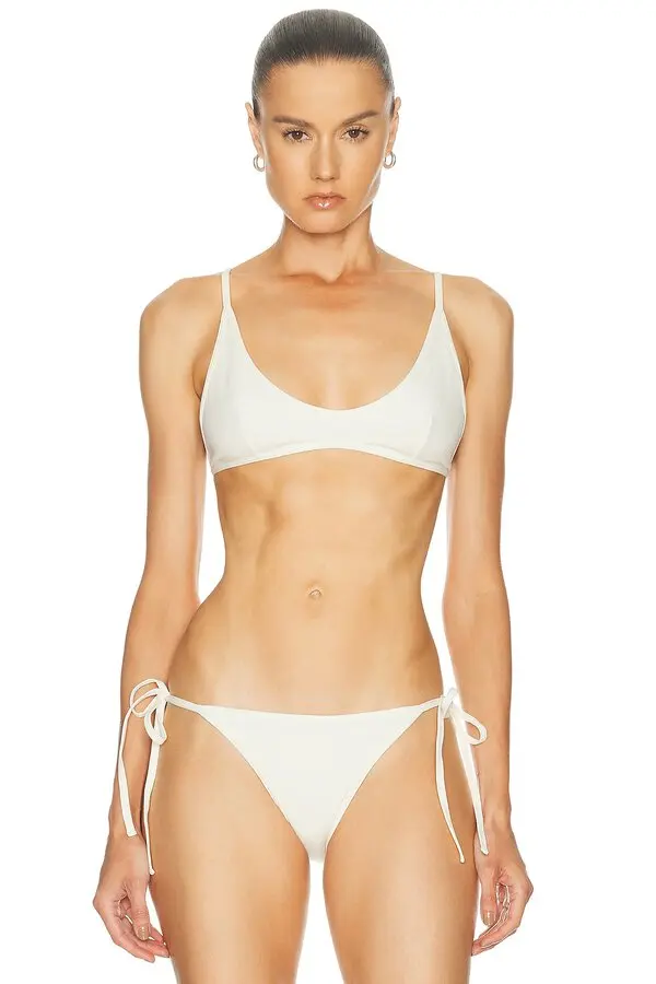 TOTEME Scoop Neck Bikini Top - Ecru