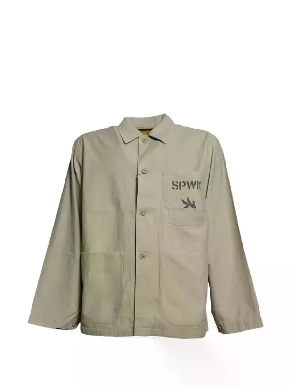 SPIEWAK Khaki Logo Print Jacket