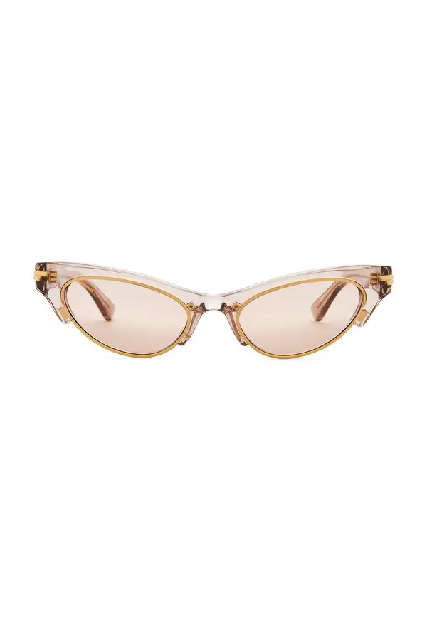 Bottega Veneta Bold Ribbon Cat Eye Sunglasses - Brown