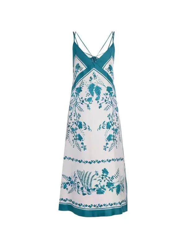 Erdem Floral-print Silk-twill Dress