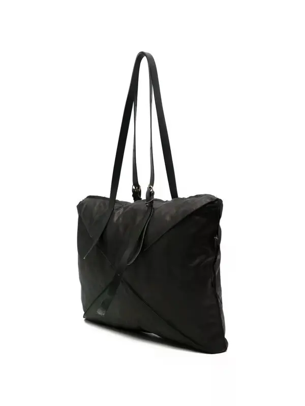 MA+ Cross-detail Leather Tote Bag