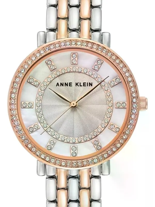Anne Klein Crystal-bezel Watch - Silver
