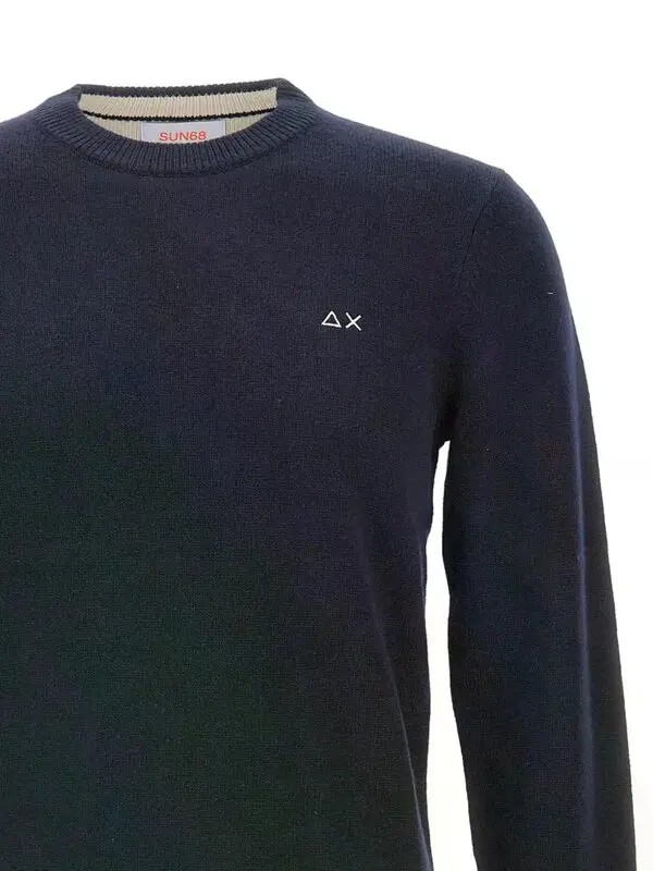 SUN 68 Logo Detail Sweater - Blue