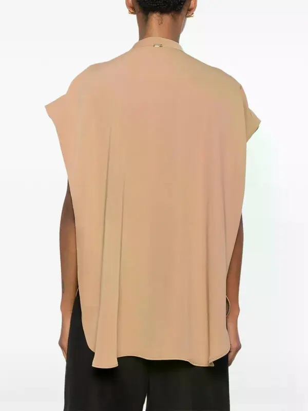 Herno Band-collar Cap-sleeve Blouse