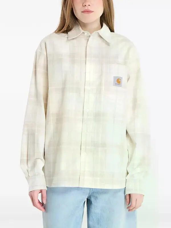 Carhartt Work In Progress Wilber Check-pattern Logo-patch Shirt