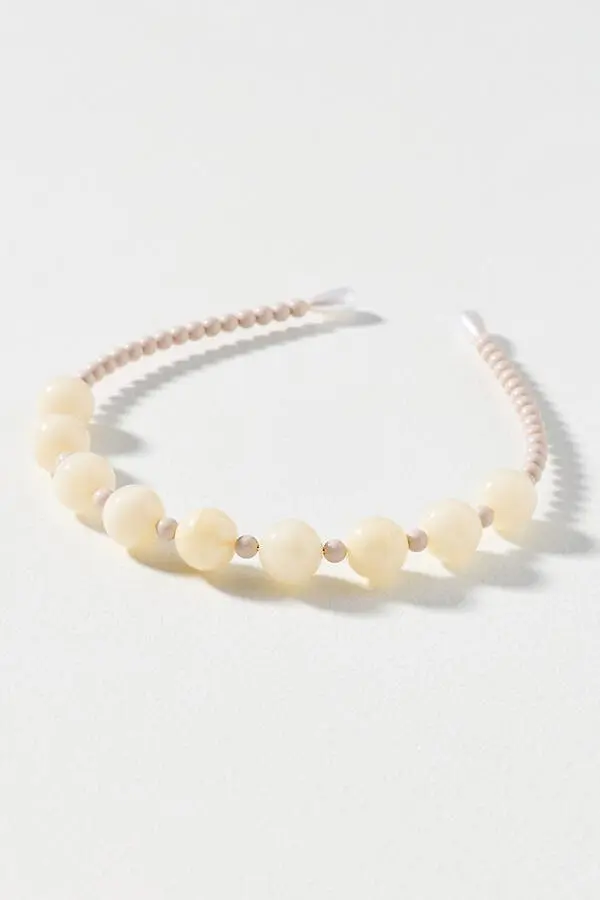 Anthropologie Mermaid Bubble Headband - Cream