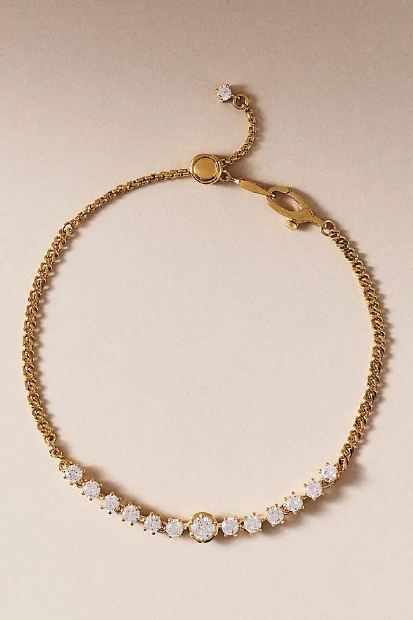 Nadri Adjustable Curb Bracelet - Gold