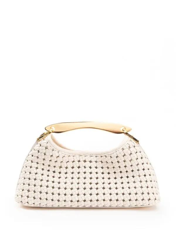 ELLEME Mini Boomerang Woven Leather Bag - Ivory