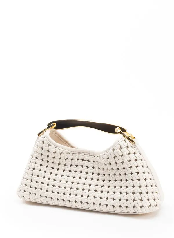 ELLEME Mini Boomerang Woven Leather Bag - Ivory