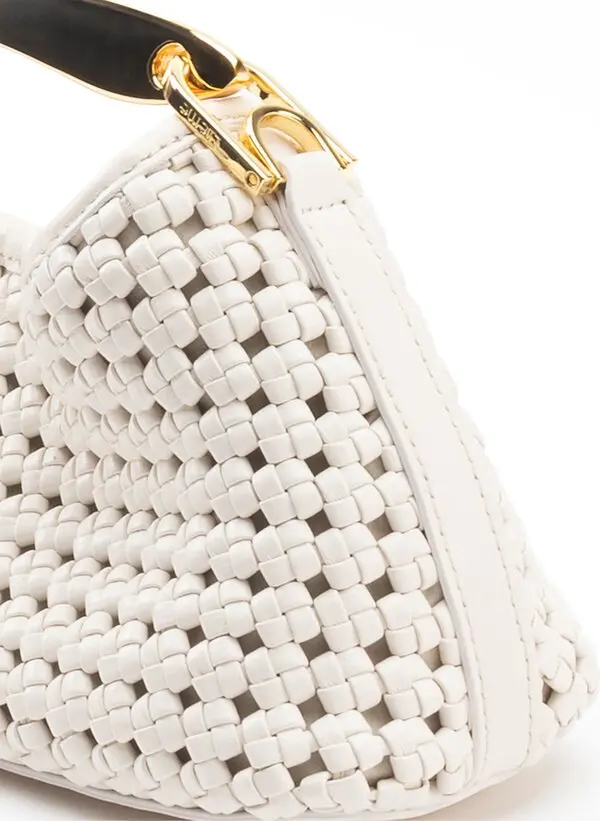 ELLEME Mini Boomerang Woven Leather Bag - Ivory