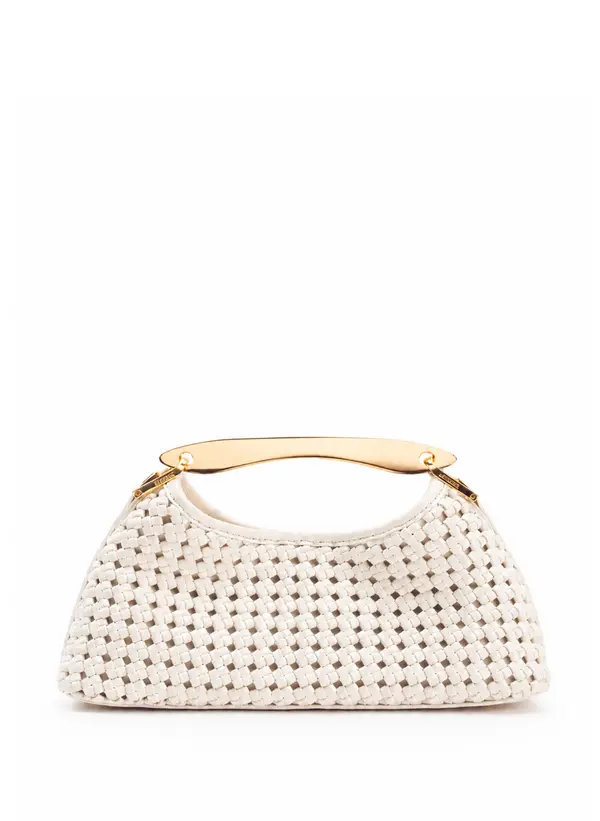 ELLEME Mini Boomerang Woven Leather Bag - Ivory